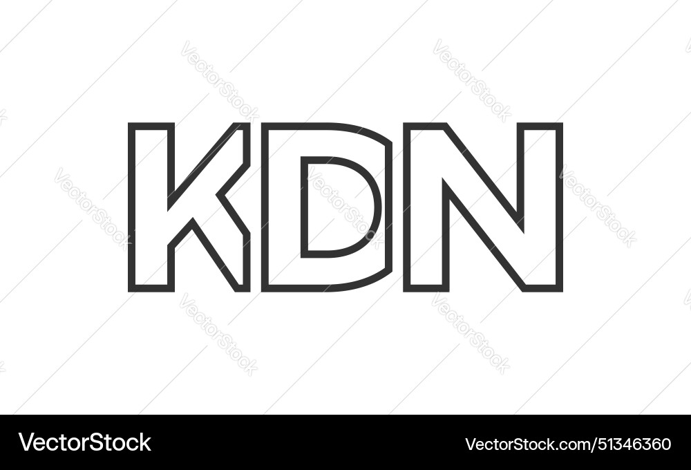 Kdn logo design template with strong and modern Vector Image