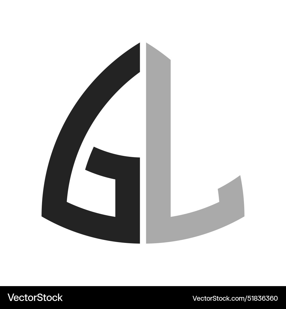 Modern creative gl logo design letter gl icon for Vector Image