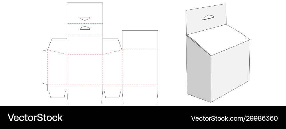 Packaging with hang hole die cut template design Vector Image