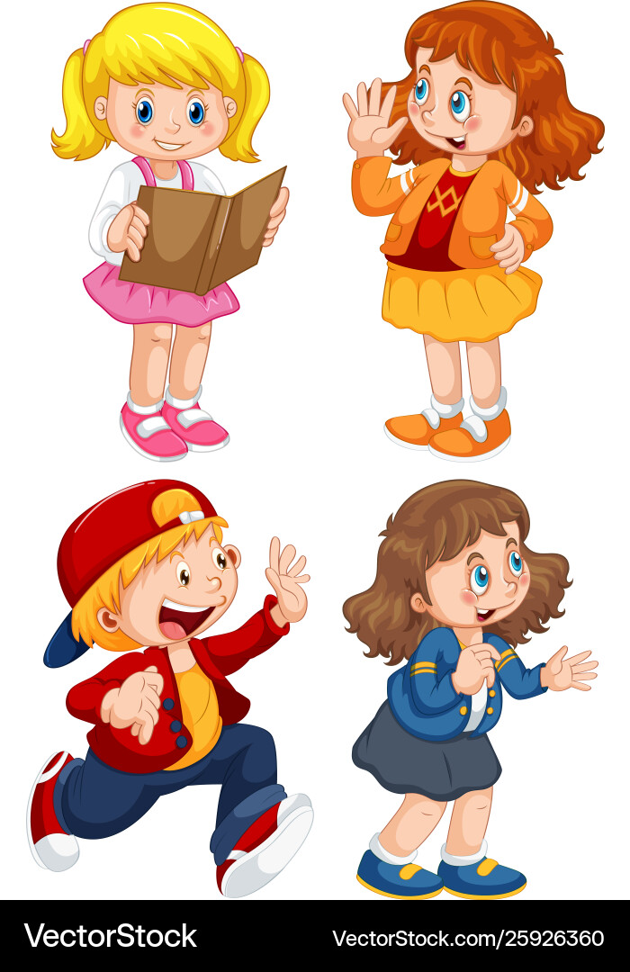 Set children character Royalty Free Vector Image