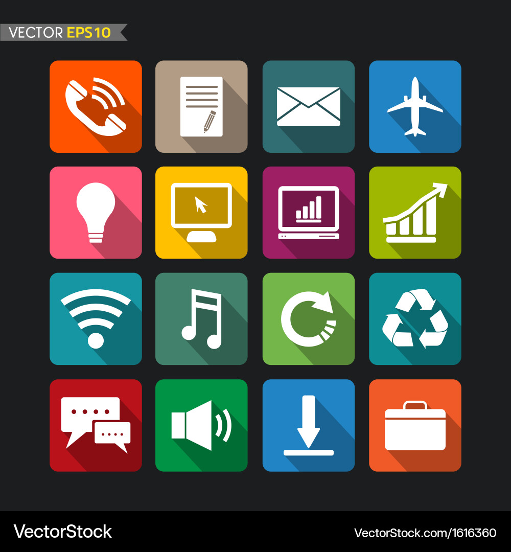 Website icons collection set 3 Royalty Free Vector Image