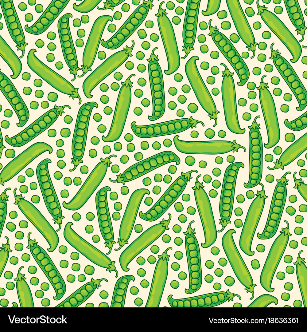Green Pea Pattern Background Royalty Free Vector Image