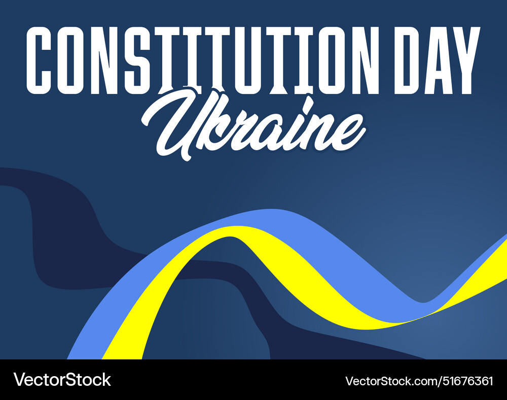 Happy ukrainian constitution day to all Royalty Free Vector