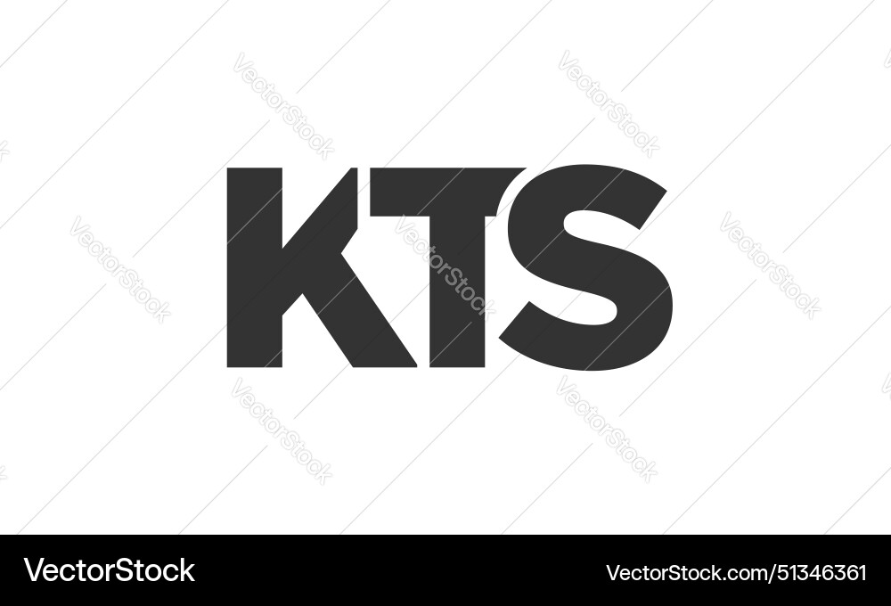 Kts logo design template with strong and modern Vector Image