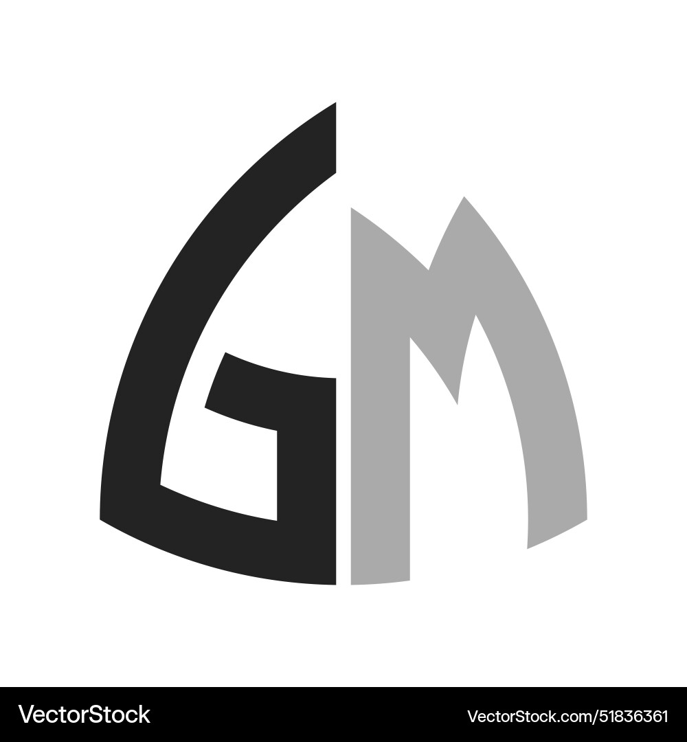 Modern creative gm logo design letter icon Vector Image