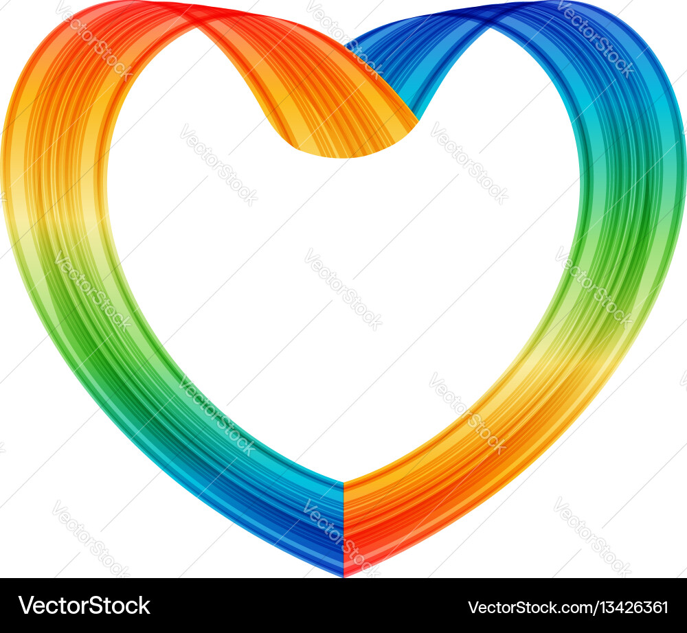 Multicolored heart Royalty Free Vector Image - VectorStock