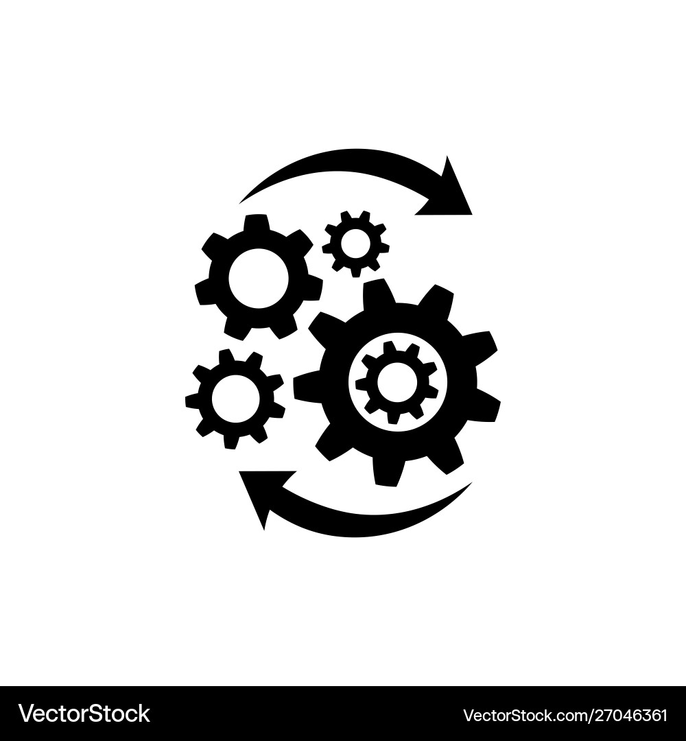 Operations icon in flat style isolated on white Vector Image