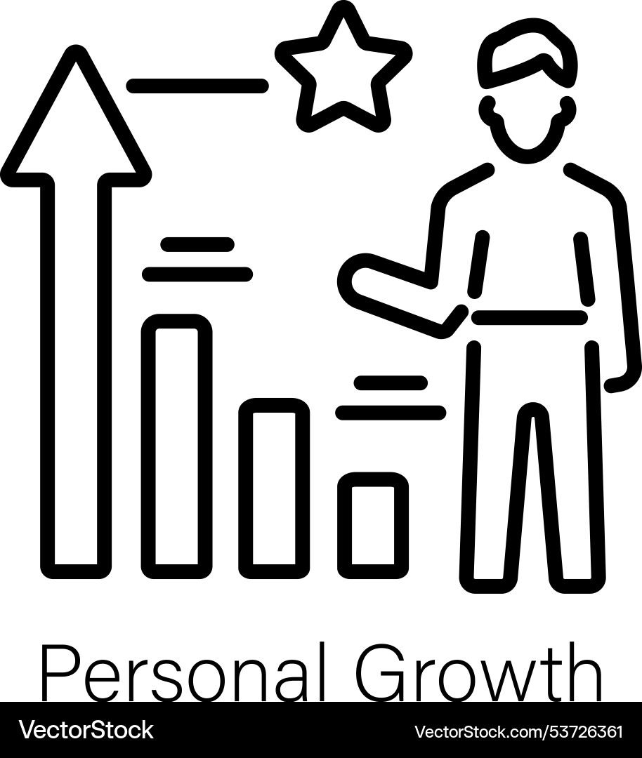 Personal growth Royalty Free Vector Image - VectorStock