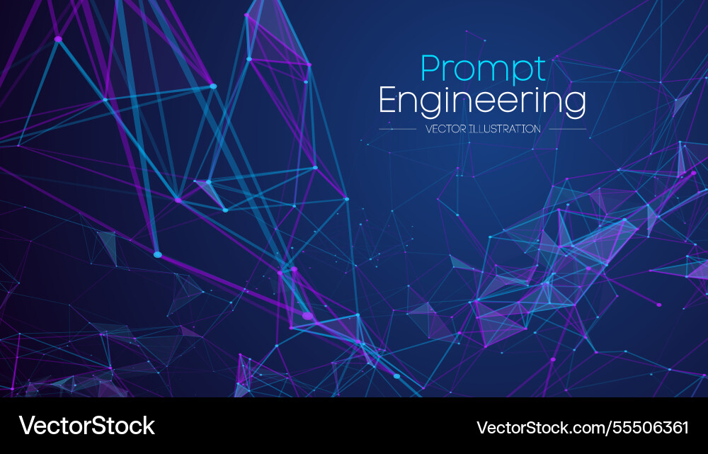Prompt engineering ai and data visualization Vector Image