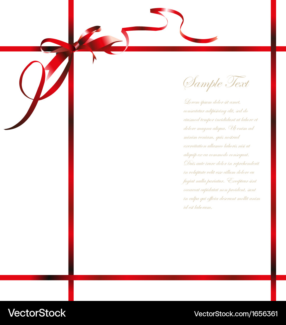 Red ribbon Royalty Free Vector Image - VectorStock