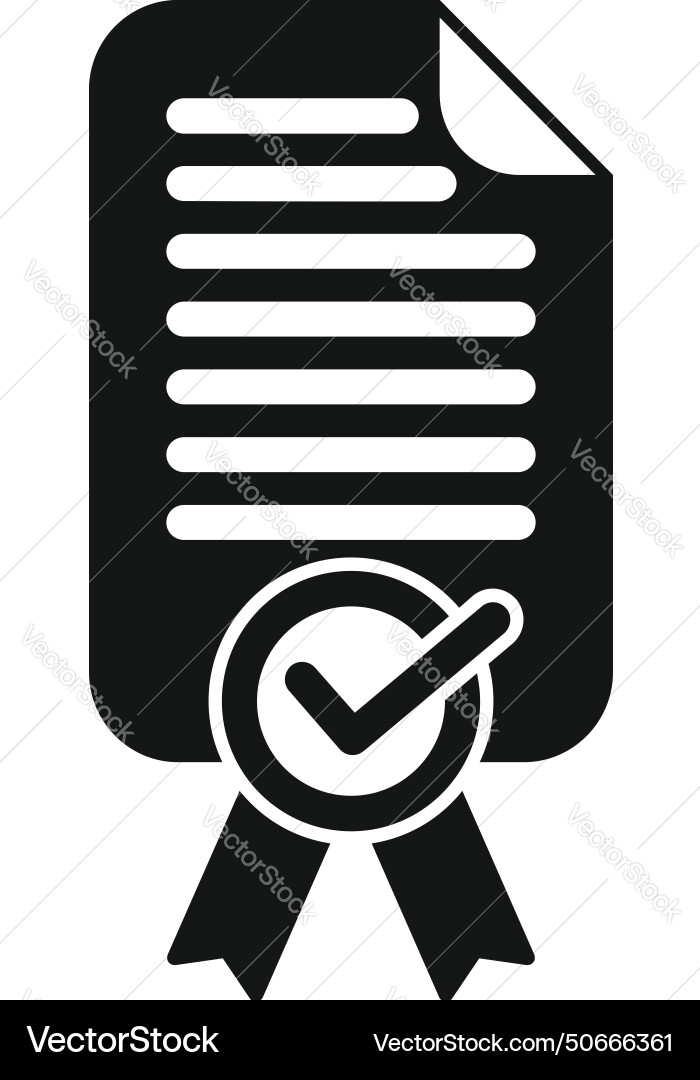 Registration certificate icon simple new Vector Image
