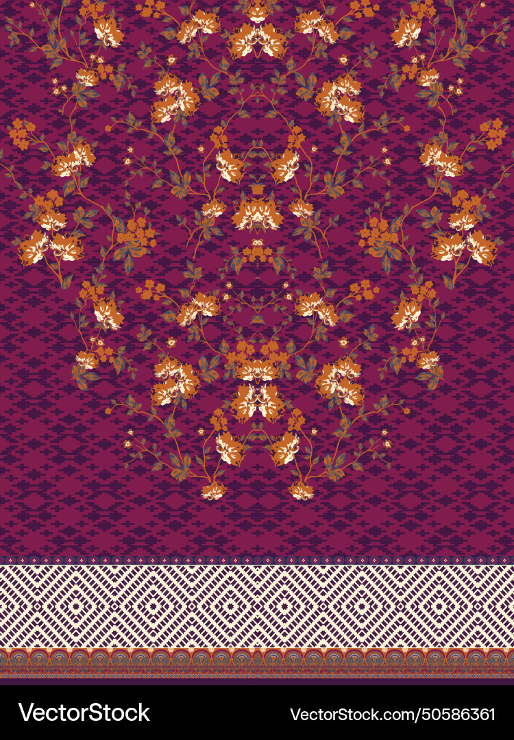 Textile digital design fabric print wallpaper Vector Image