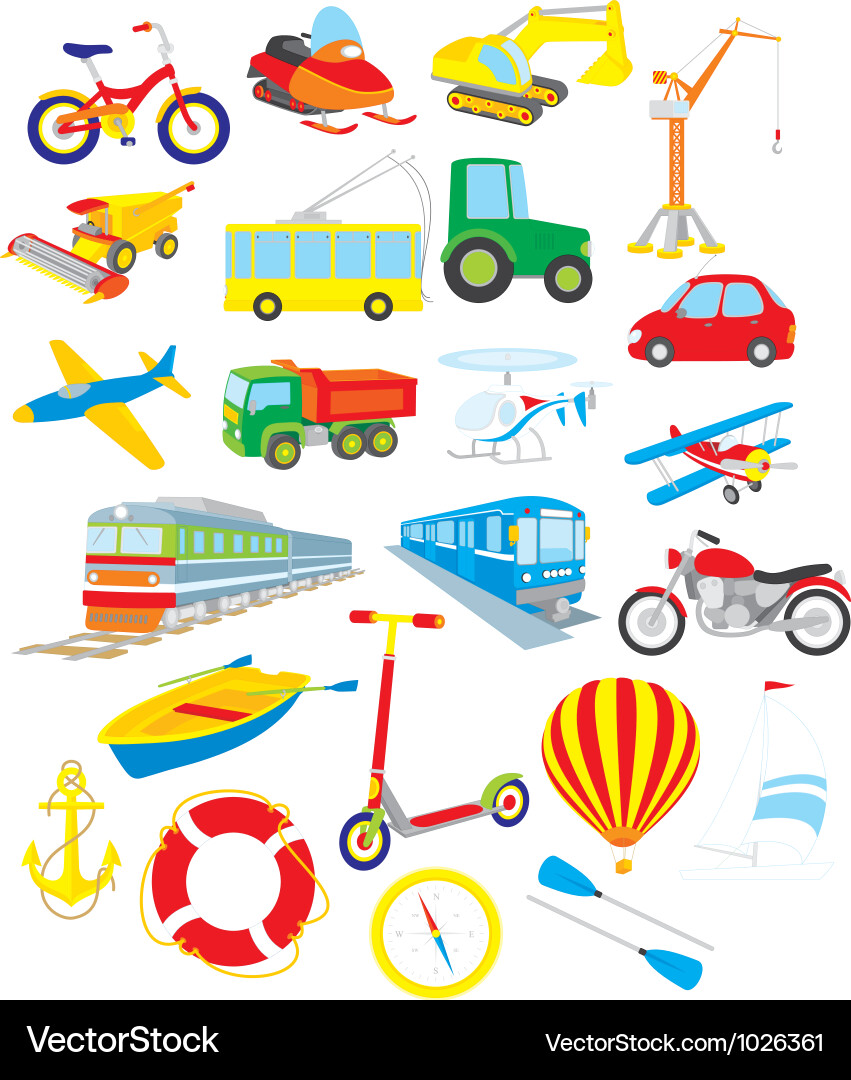 Vehicle Clip Art Collection Royalty Free Vector Image