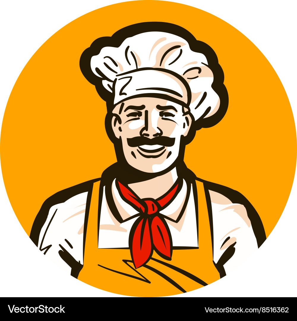 Cafe restaurant logo diner or cook chef Royalty Free Vector