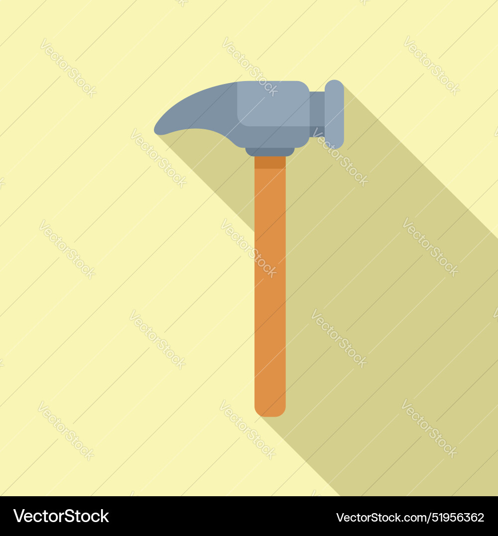Construction hammer is striking with a wooden Vector Image