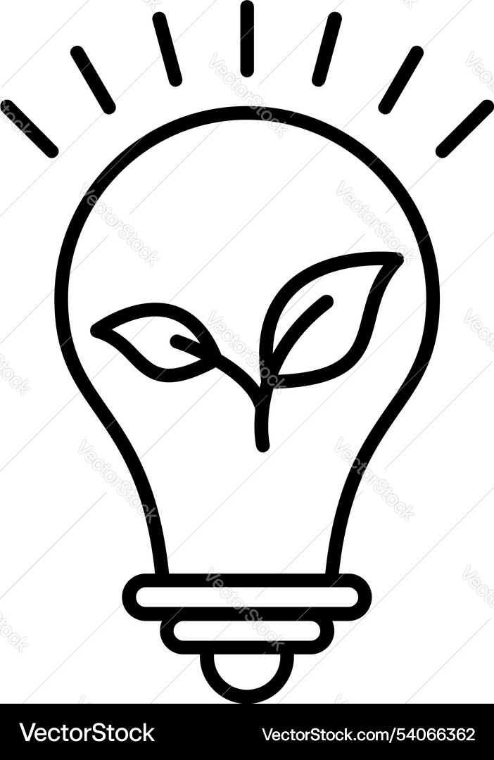 Light bulb line icon design Royalty Free Vector Image
