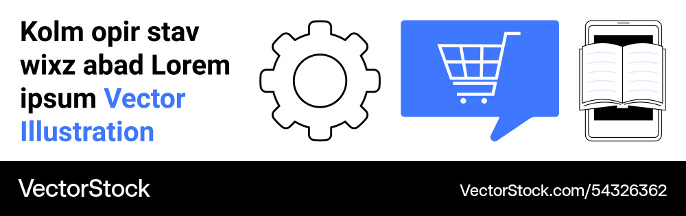 Online shopping mobile reading and settings Vector Image