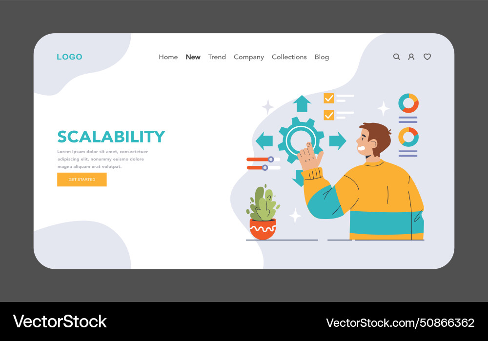 Scalability concept flat Royalty Free Vector Image Scalability concept flat Royalty Free Vector Image