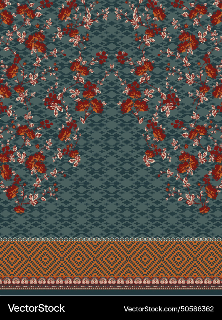 Textile digital design fabric print wallpaper Vector Image