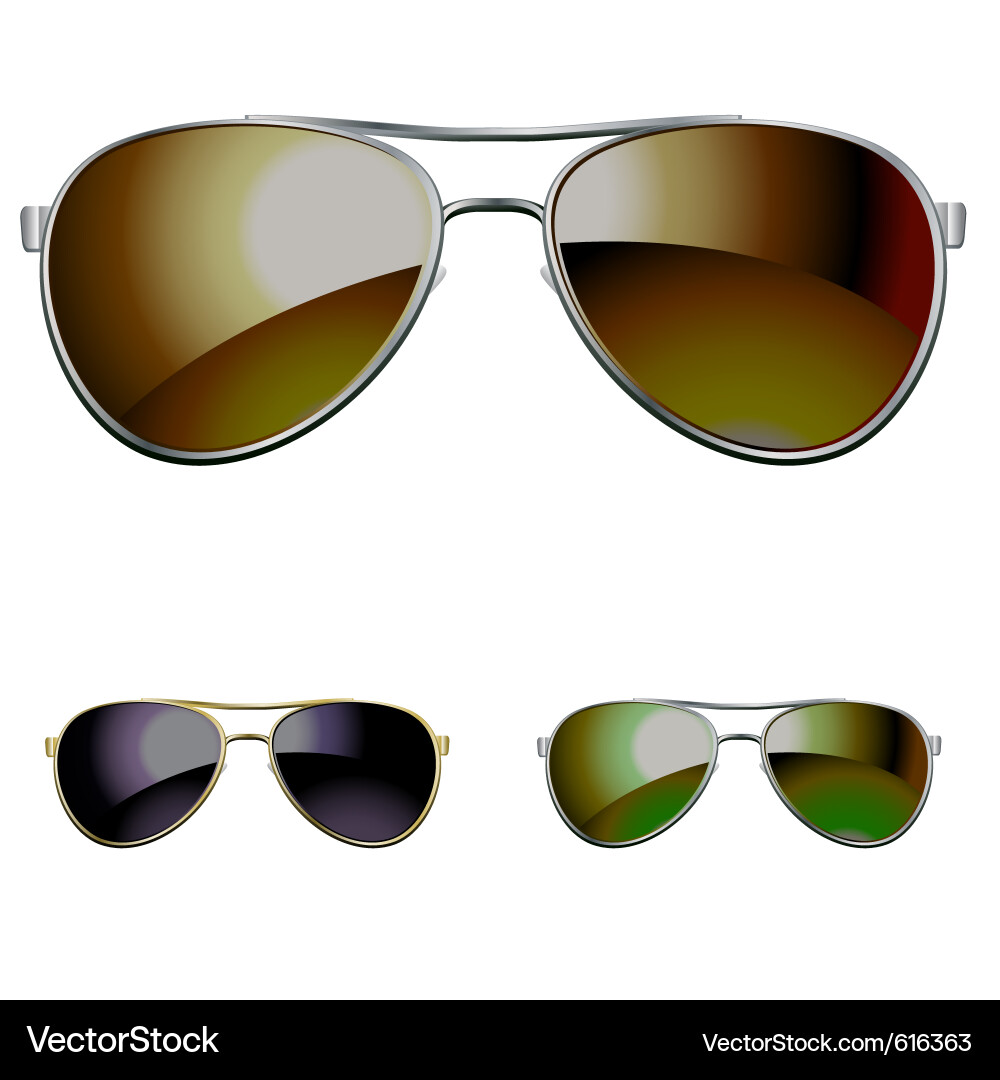 Stylish Aviator Sunglasses Royalty Free Vector Image