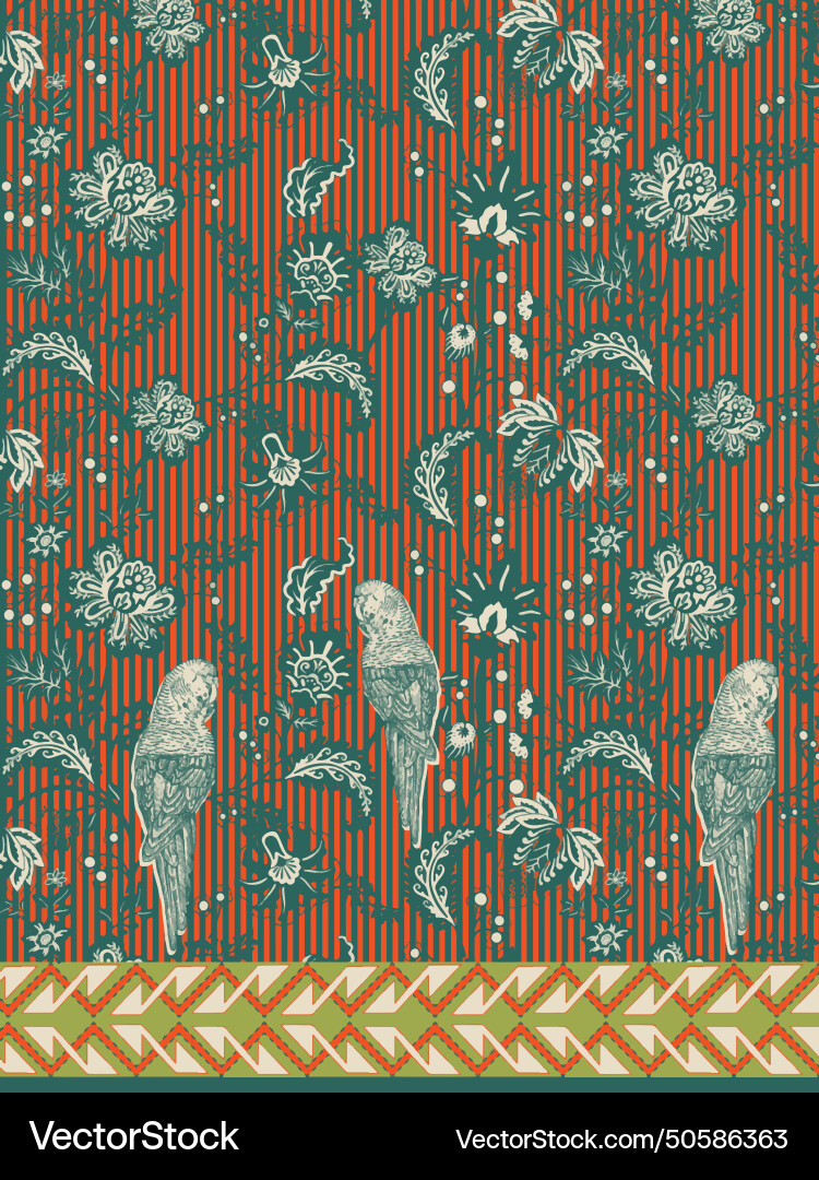 Textile digital design fabric print wallpaper Vector Image