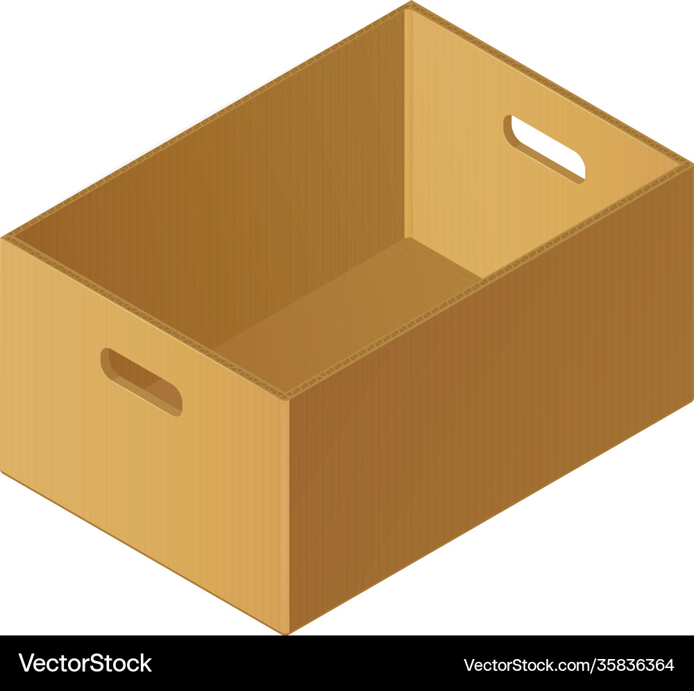 Box isometric icon Royalty Free Vector Image - VectorStock