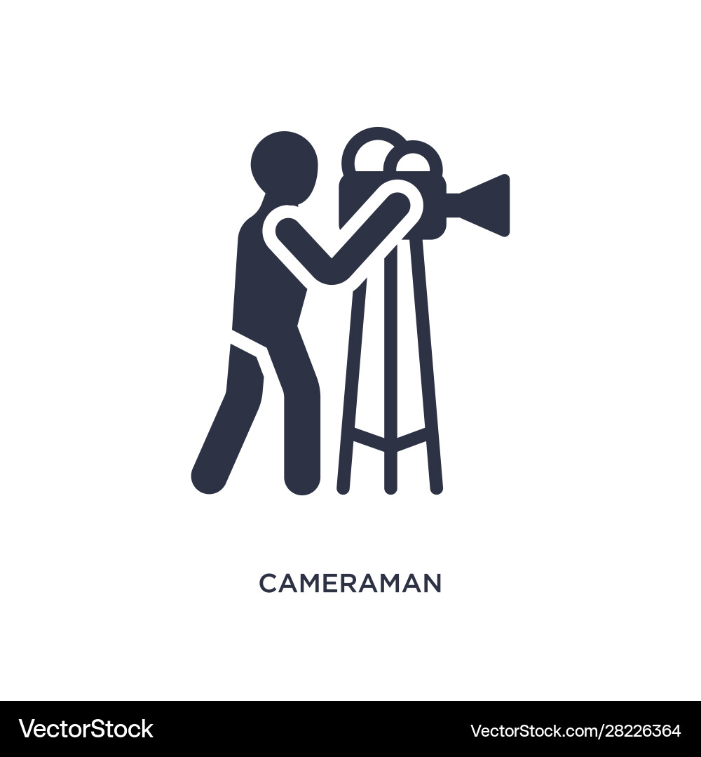 Cameraman icon on white background simple element Vector Image