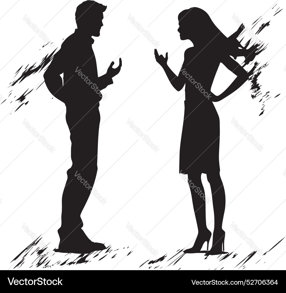 Conflict concerto graphics for angry couple Vector Image