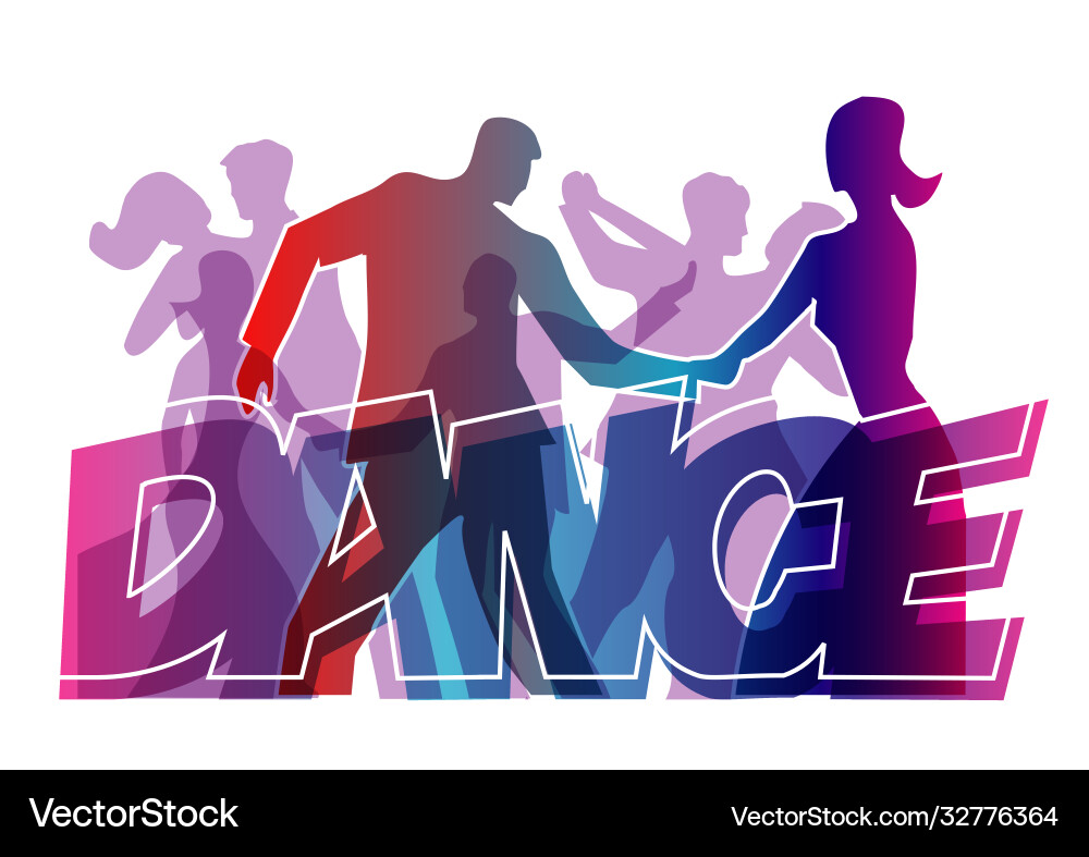 Dancing people dance party Royalty Free Vector Image