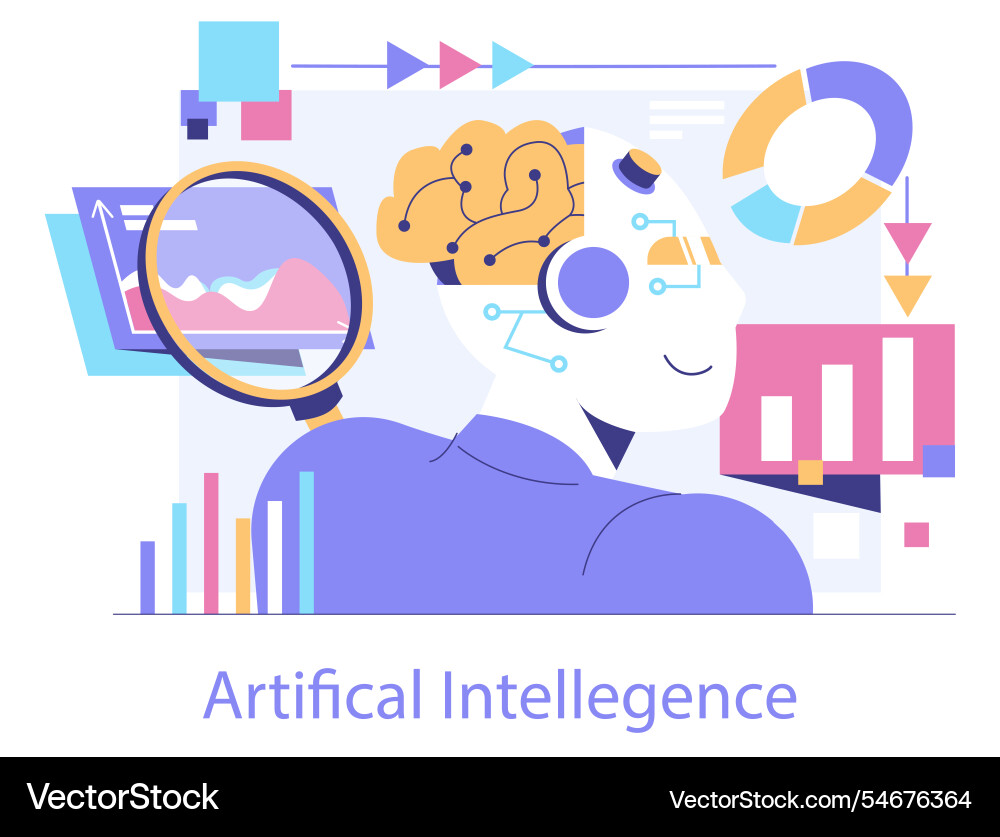 Data science flat Royalty Free Vector Image - VectorStock