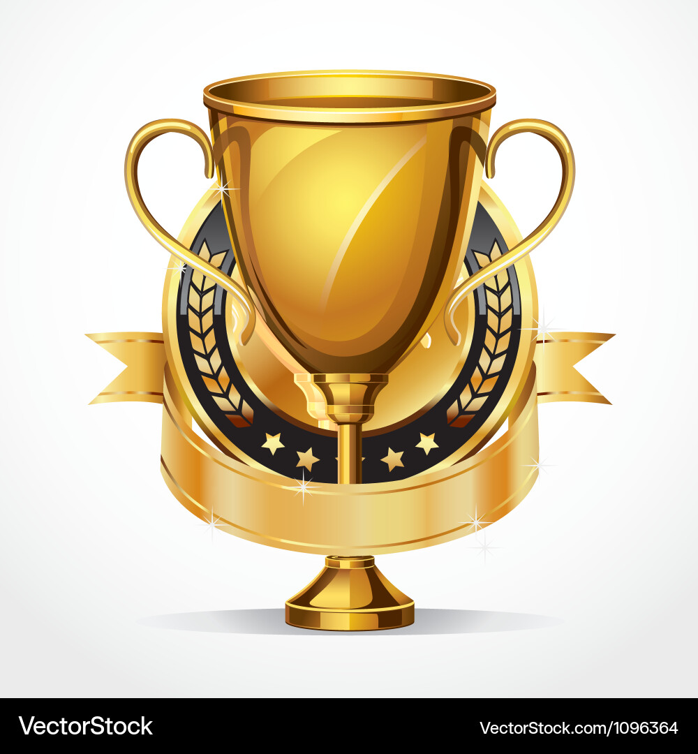 Gold Trophy Set Royalty Free Vector Image - VectorStock