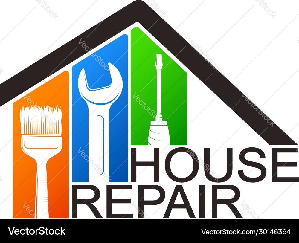 House repair service tool symbol Royalty Free Vector Image