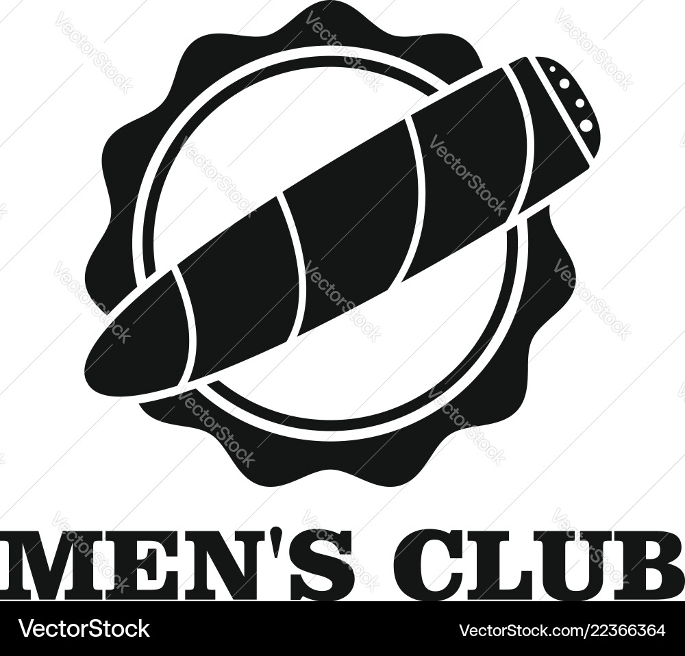 Men club logo simple style Royalty Free Vector Image