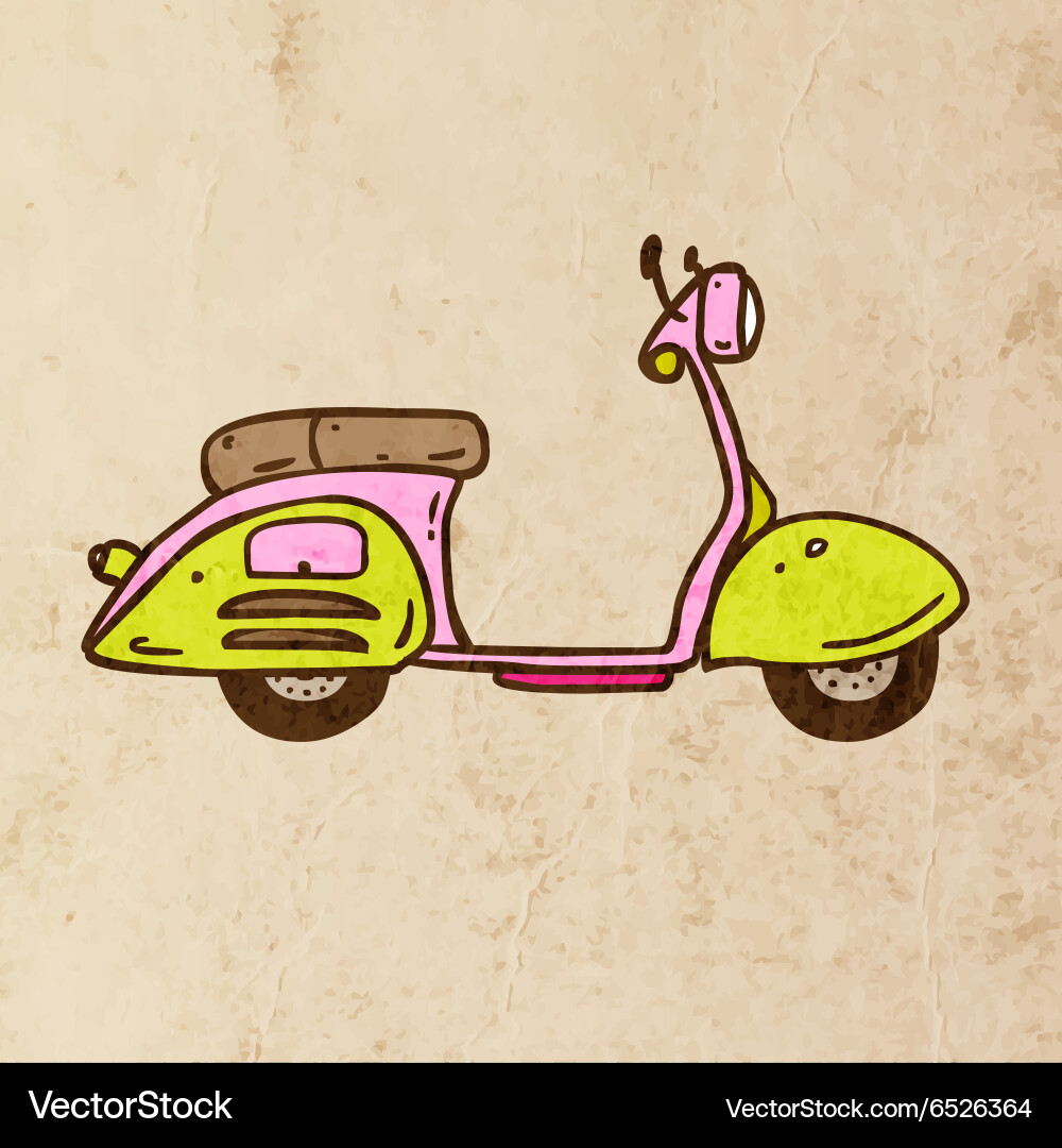 Scooter cartoon Royalty Free Vector Image - VectorStock