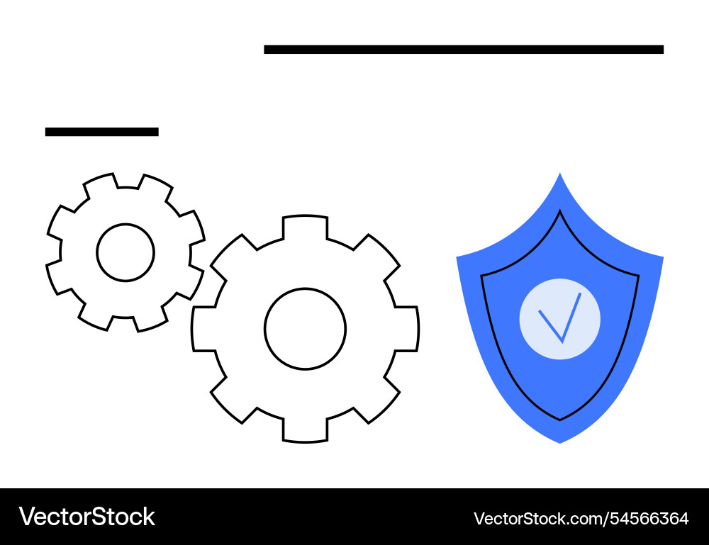 Security and gear mechanism integration for safe Vector Image