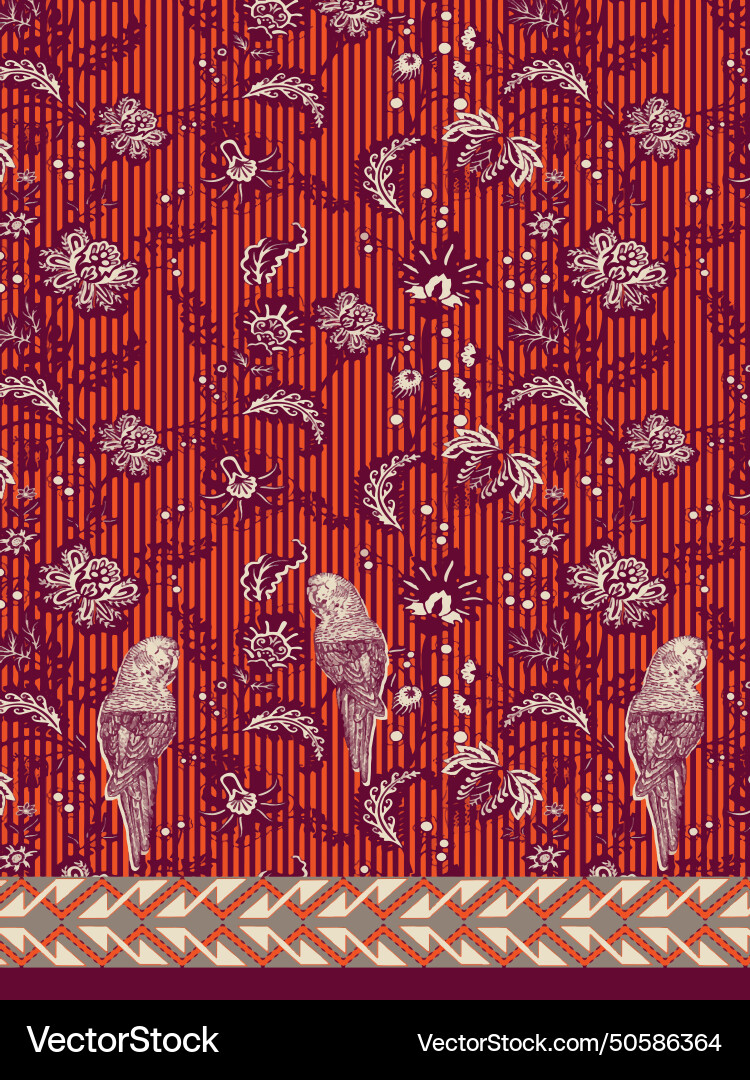 Textile digital design fabric print wallpaper Vector Image