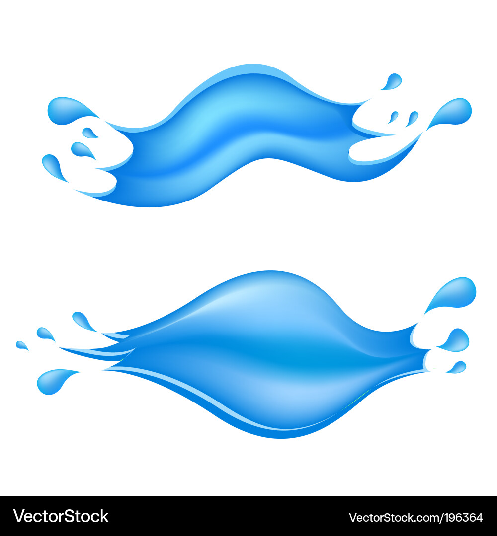 Water element Royalty Free Vector Image - VectorStock