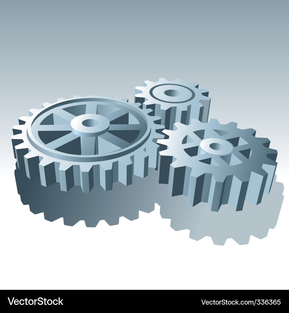 Complex Gear System Royalty Free Vector Image - VectorStock