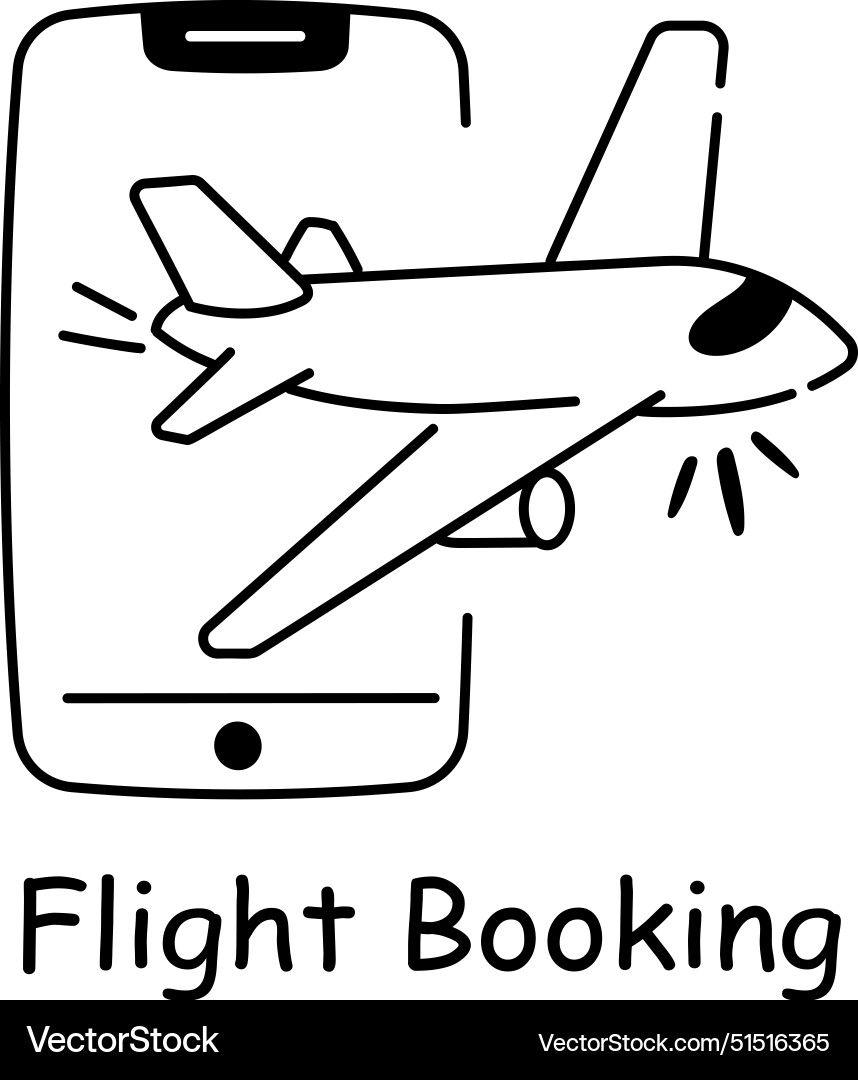 Flight booking Royalty Free Vector Image - VectorStock
