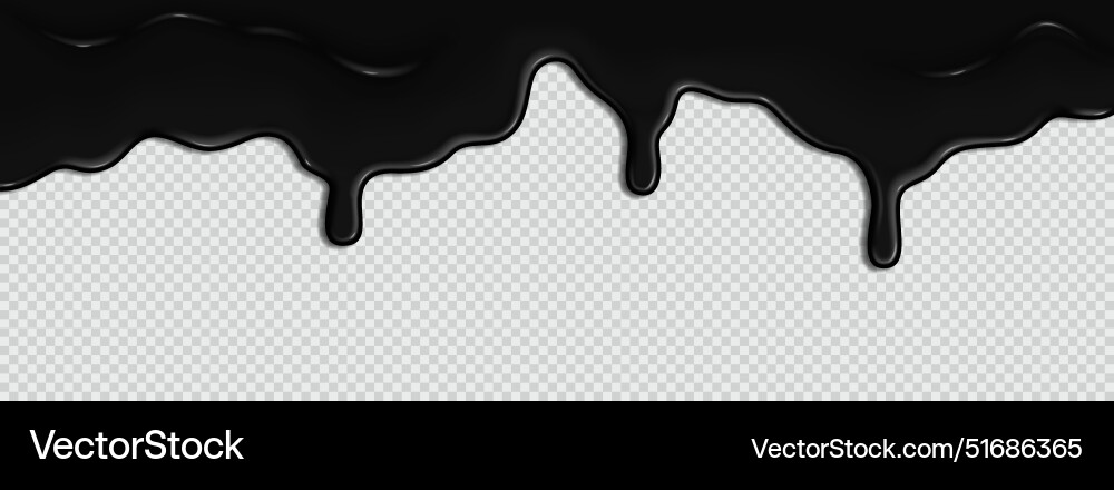 Flowing sticky liquid dark ink creating wave Vector Image