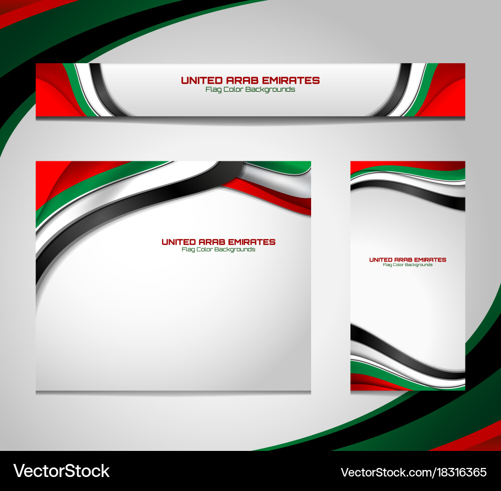 Uae banner template Royalty Free Vector Image - VectorStock
