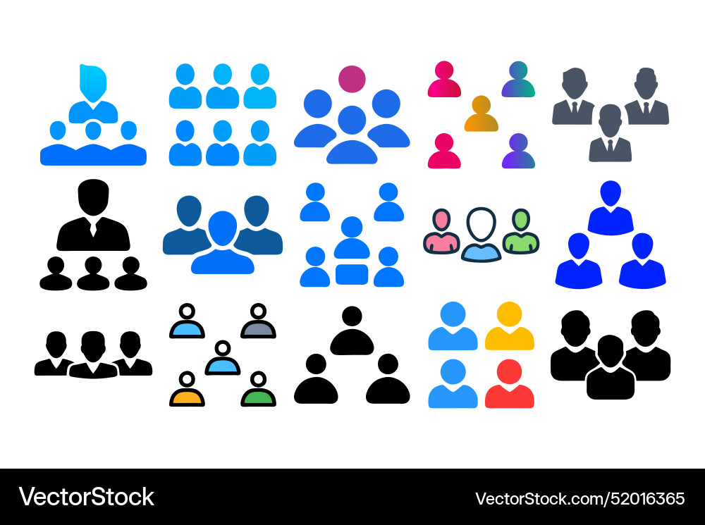 User icons for infographics and presentation Vector Image