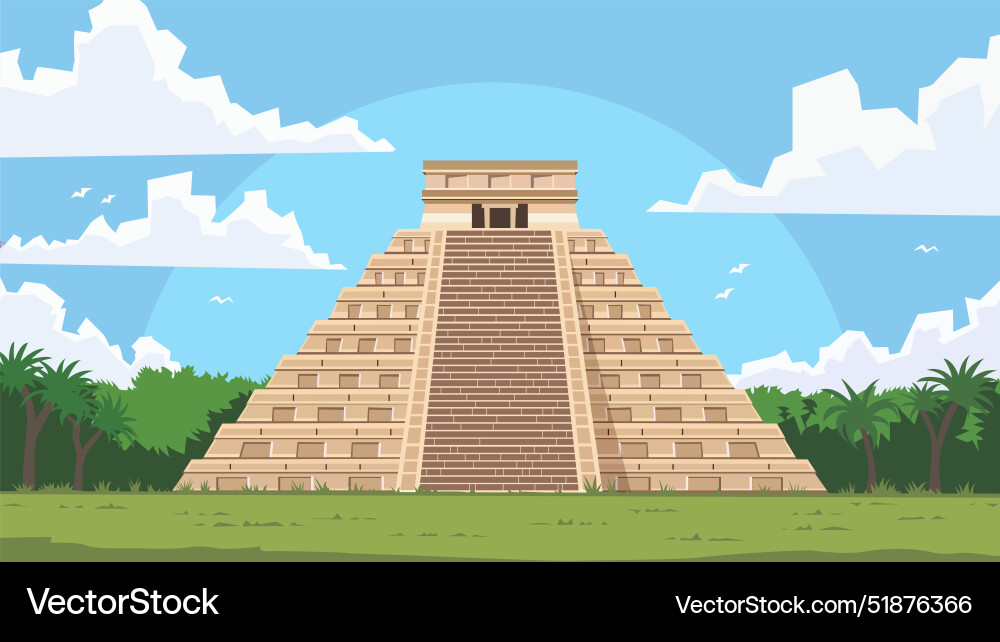 Captivating of chichen itza an ancient mayan Vector Image