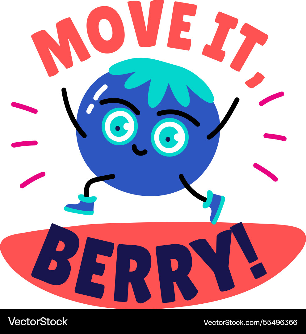 Dancing berry Royalty Free Vector Image - VectorStock