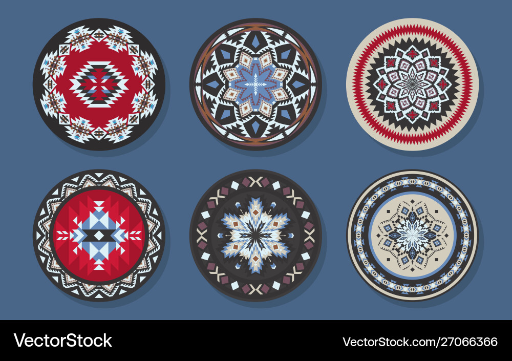 Ethnic Aztec Rug Patterns Royalty Free Vector Image