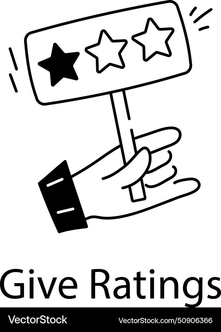 Give ratings Royalty Free Vector Image - VectorStock