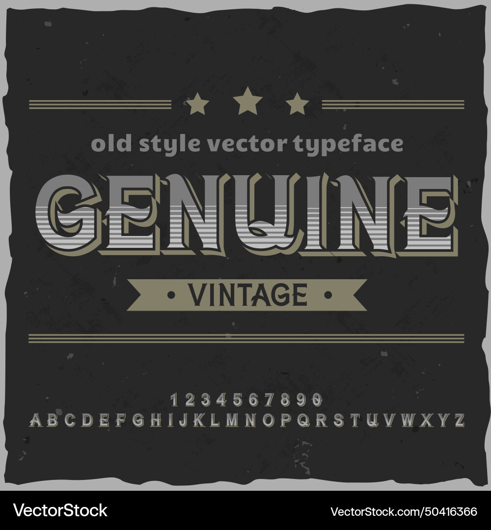 Good handcrafted font for any label design Vector Image