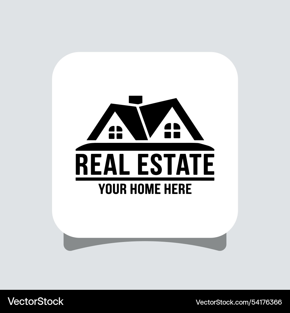 Modern and professional real estate logo design Vector Image