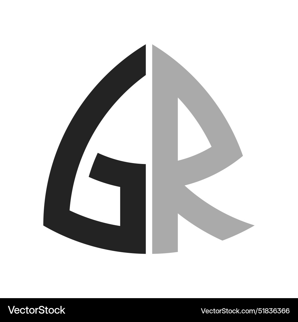 Modern creative gr logo design letter icon Vector Image