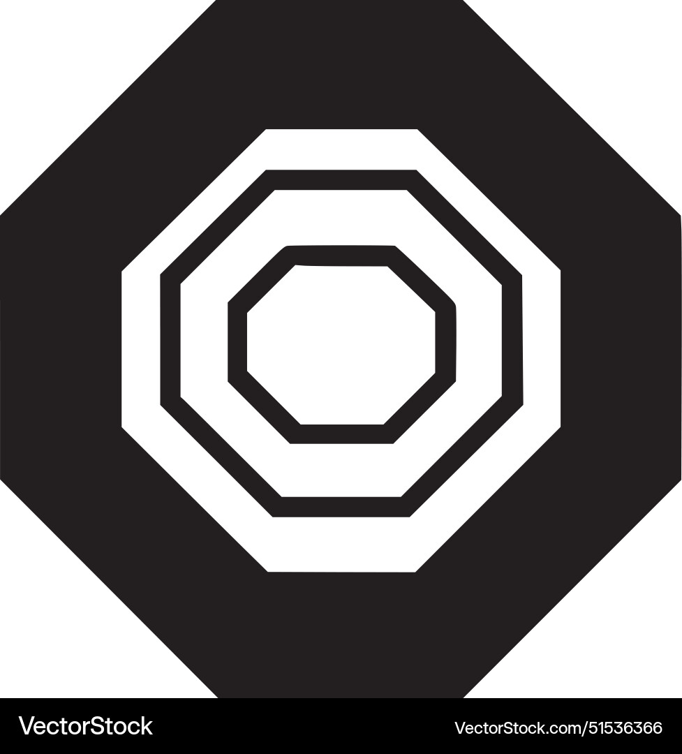Octagon - minimalist and simple silhouette Vector Image